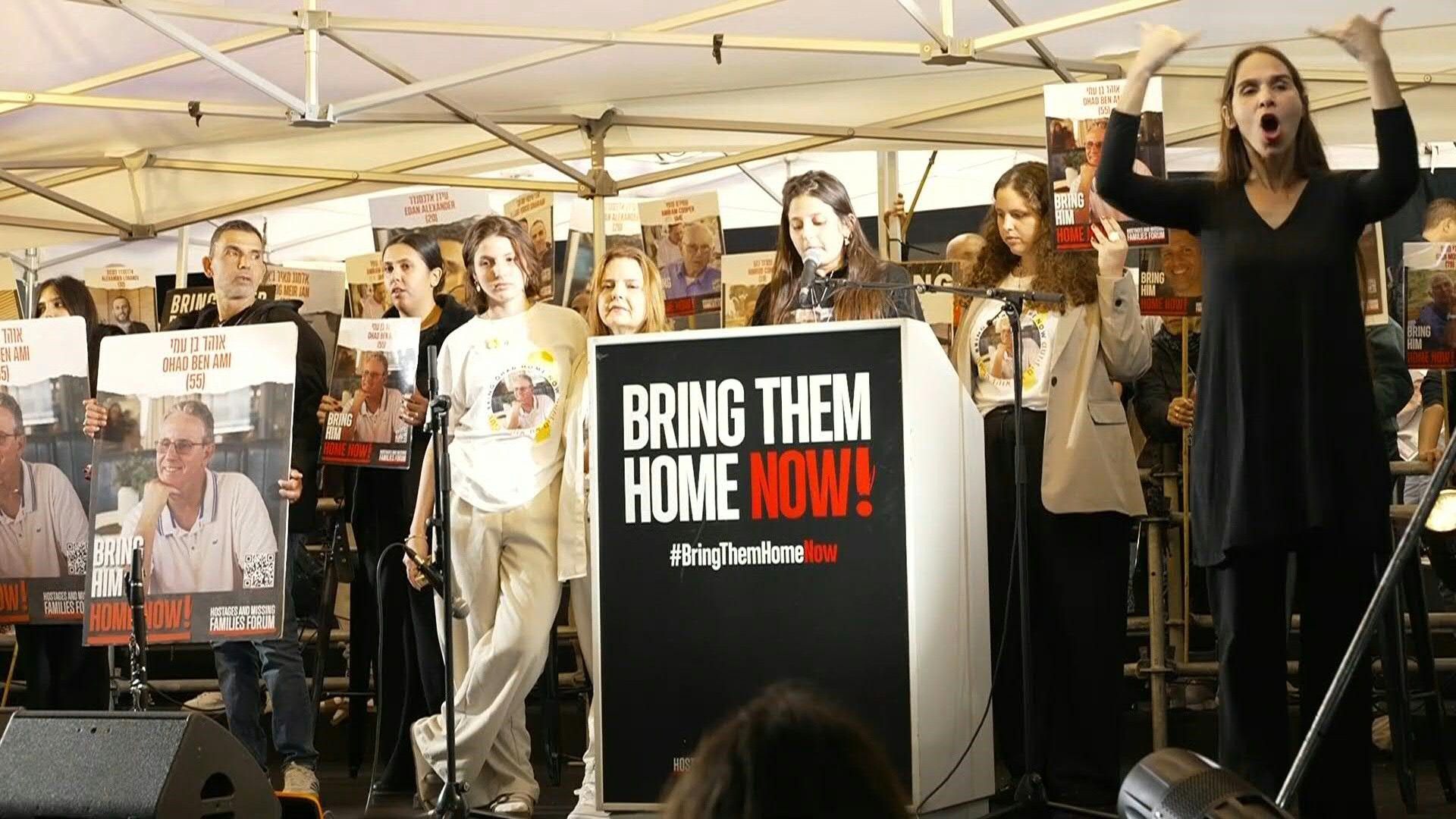 Thousands attend 24-hour rally for hostages marking 100 days of the ...