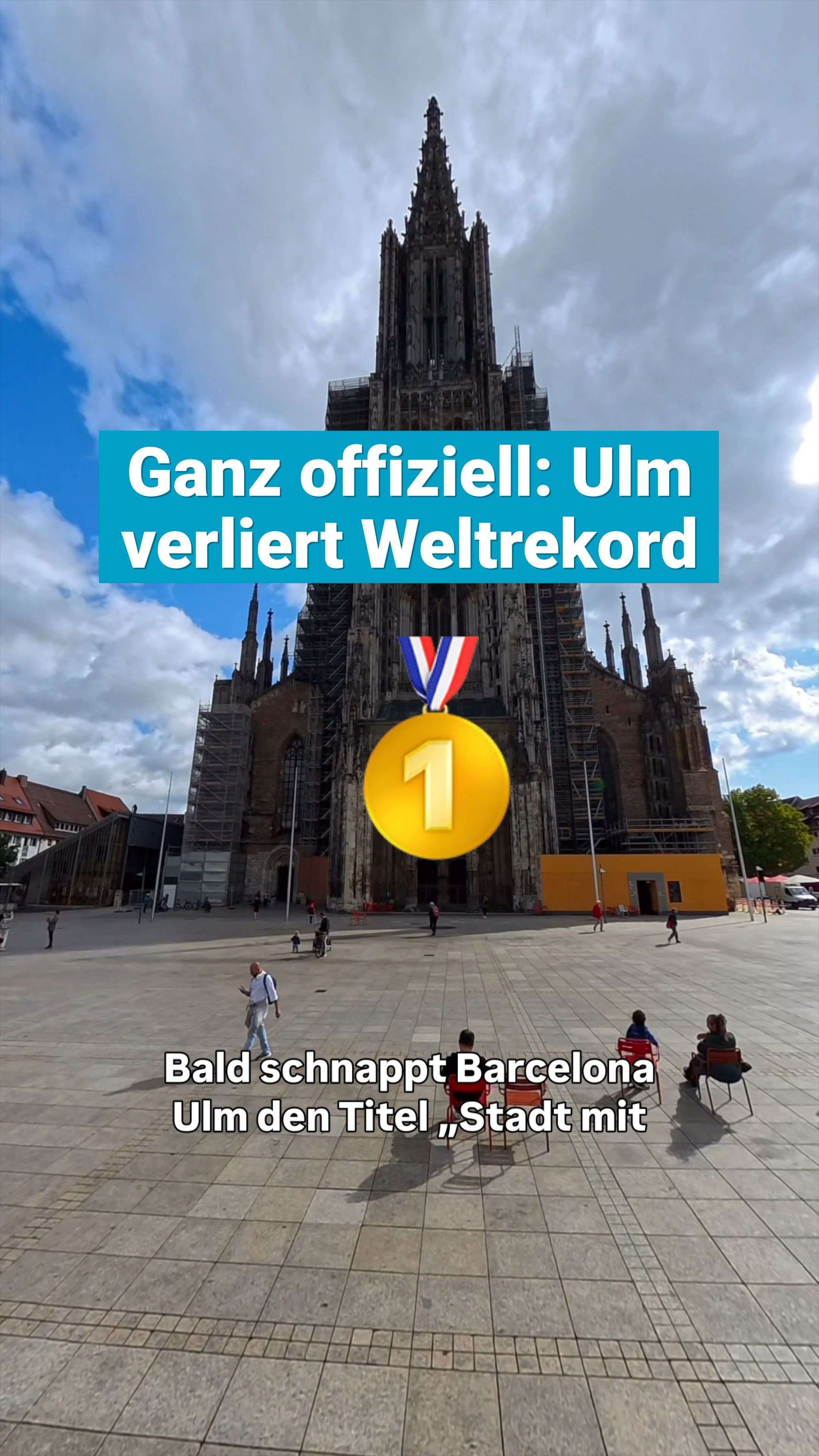 Video: Sagrada Familia schnappt dem Ulmer Münster den Weltrekord weg