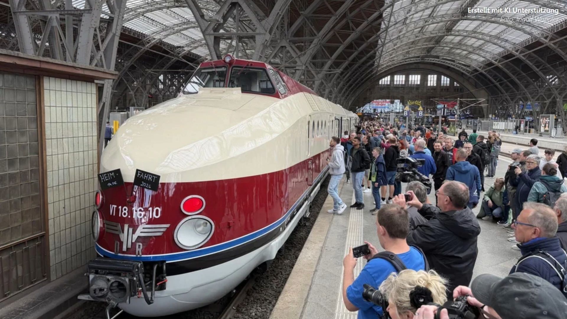 Video: Prestigezug der Reichsbahn startet nach Restaurierung wieder zu ...